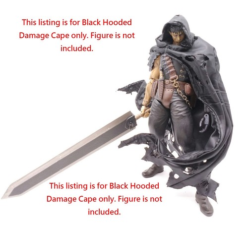 Figma Berserk Guts Dedicated Wire Black Hooded Cape | eBay