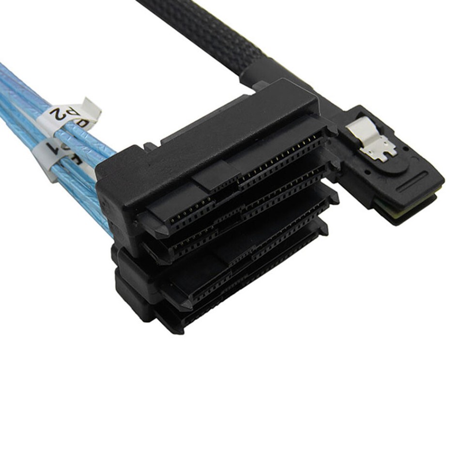 Mini SAS 36P SFF-8087 to 4 SAS 29P SFF-8482 with 15P SATA Power ...