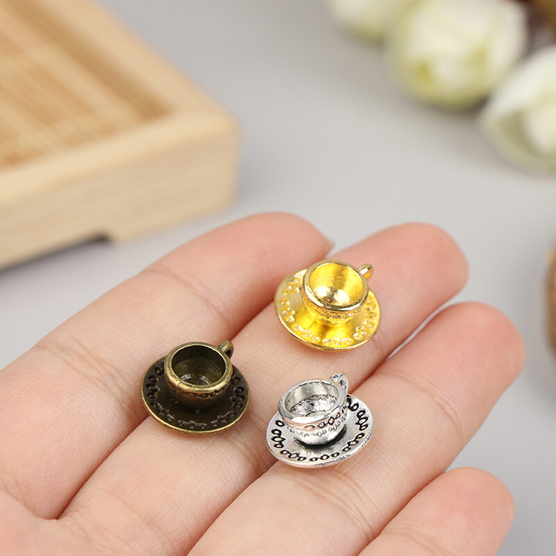 5pcs metal Tea Cup Miniatures fairy garden decor Dollhouse Miniature ...