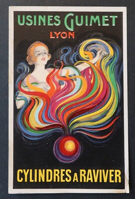 Old label BLUE Factories GUIMET Lyon Cylinders to revive overseas ...