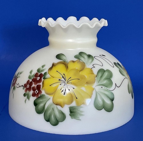 Vintage 10" Fitter Multicolored Hurricane Oil Or Electric Glass Dome ...