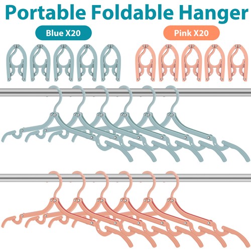 20Pcs Travel Hangers Lightweight Portable Clothes Hangers with Non-Slip ...
