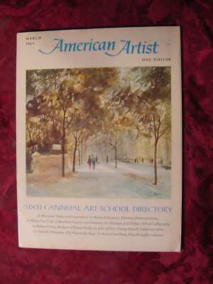 AMERICAN ARTIST March 1969 Ramon Kelly John C Pellew George Bartell | eBay