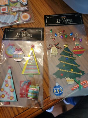The Paper Studios La Petites Christmas Tree Ornaments 3-D Stickers - 2 ...