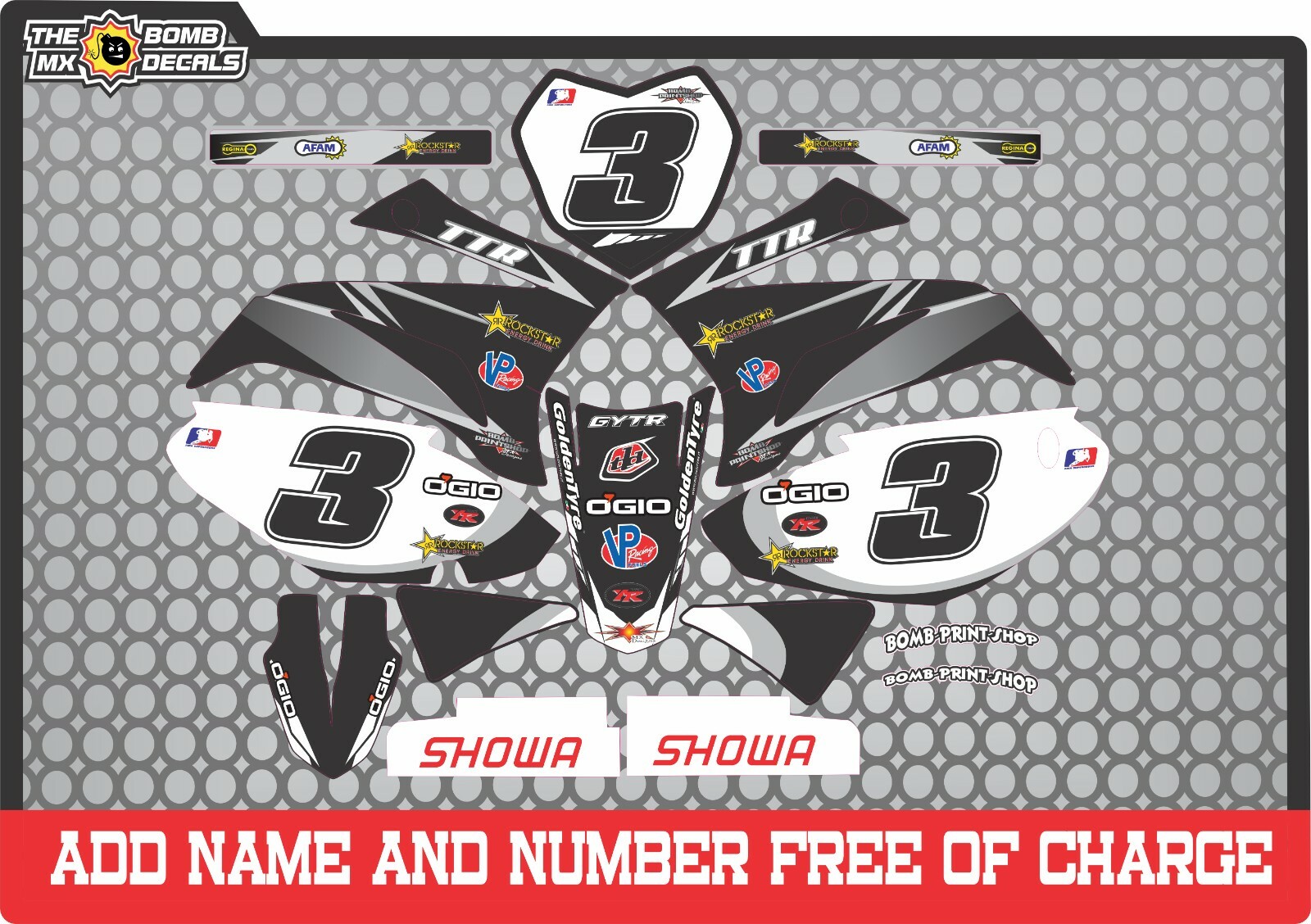YAMAHA TTR125 decals graphics TTR 125 personal laminated custom 2008 ...