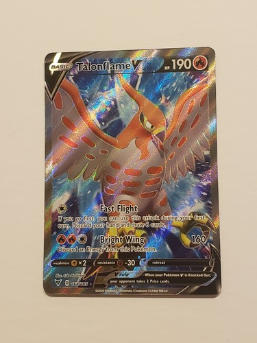 2020 Talonflame V Full Art 168/185 Ultra Rare Pokemon Card - Vivid ...