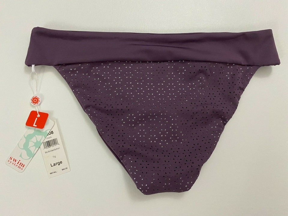 Swim System Bliss Banded Bottom Fig Bikini Bottom Size L | eBay