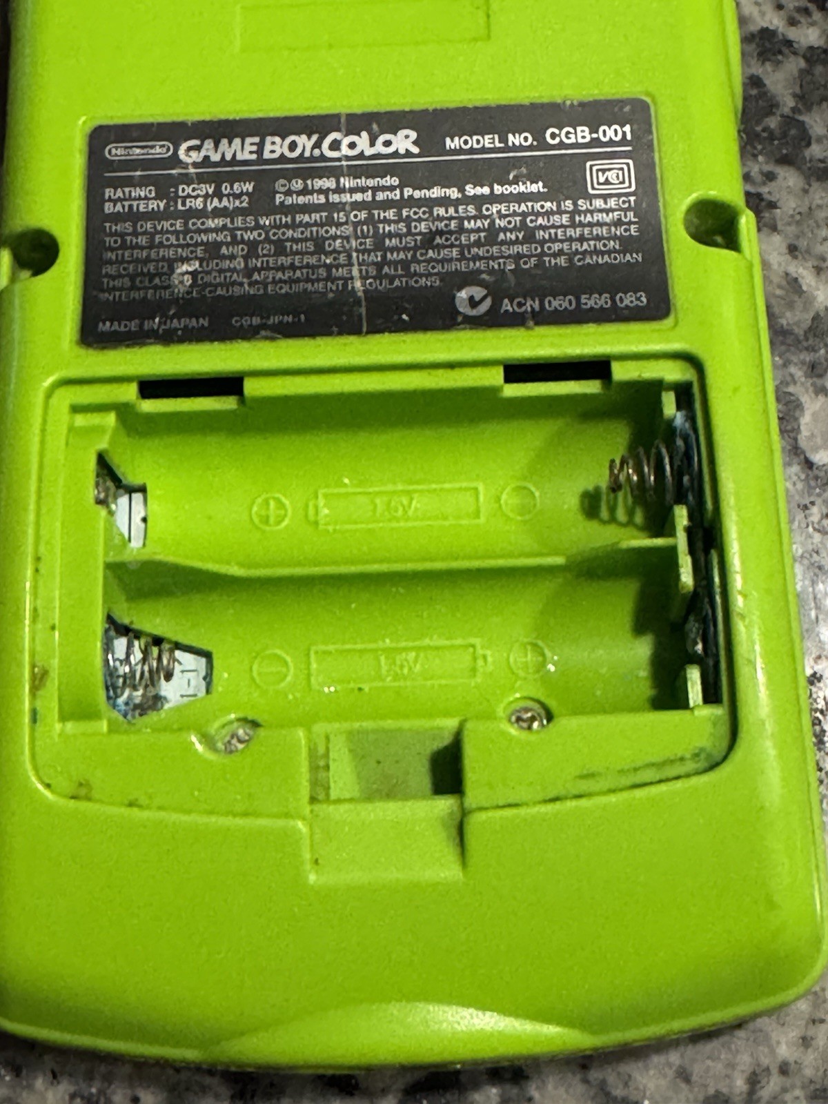 Nintendo Game Boy Color Kiwi Green Handheld Console System *Needs Work ...