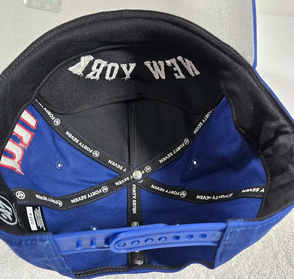 New York Giants ‘47 Brand Blue Flip Script Hitch Hat Cap Adjustable ...