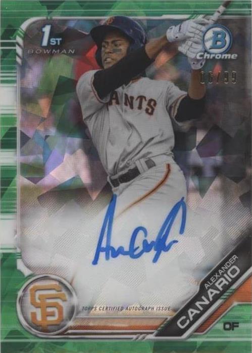 2019 Bowman Chrome - Prospects Autographs Alexander Canario #CPA-AC ...