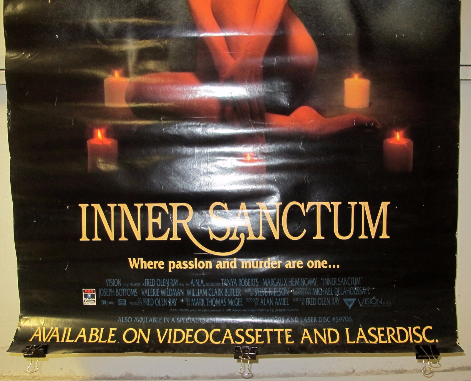RCA Columbia INNER SANCTUM Movie Poster 27x39" Tanya Roberts Margaux ...