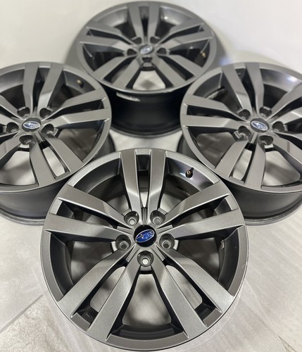 Factory Subaru WRX 18" X 8” OEM Wheels Rims Set Gray Charcoal Genuine ...