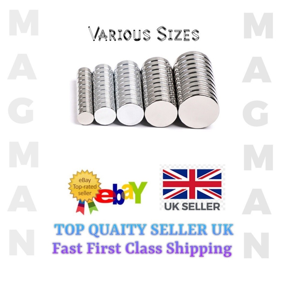 Strong Magnets for Crafts 2-10mm Neodymium Disc Magnets Neo DIY craft ...
