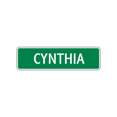 Cynthia Girls Name Letter Printed Label Art Decor Novelty Aluminum ...