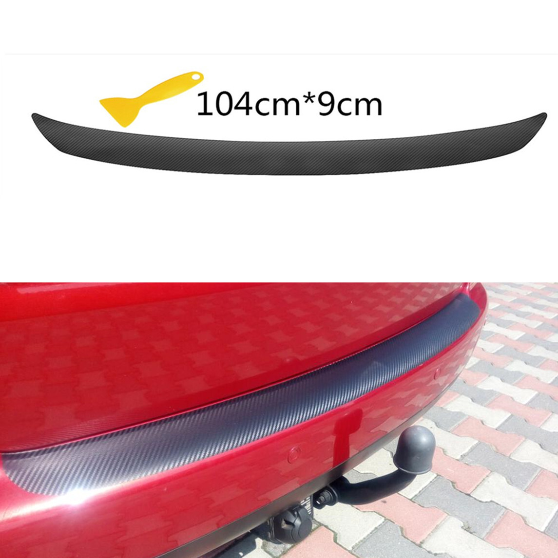 1 set 104*9cm rear stickers Install the sticker on your car and adjust ...