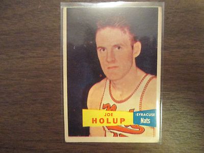 1957 Topps Basketball #76 Joe Holup Syracuse Nationals Vg-Ex rounded ...