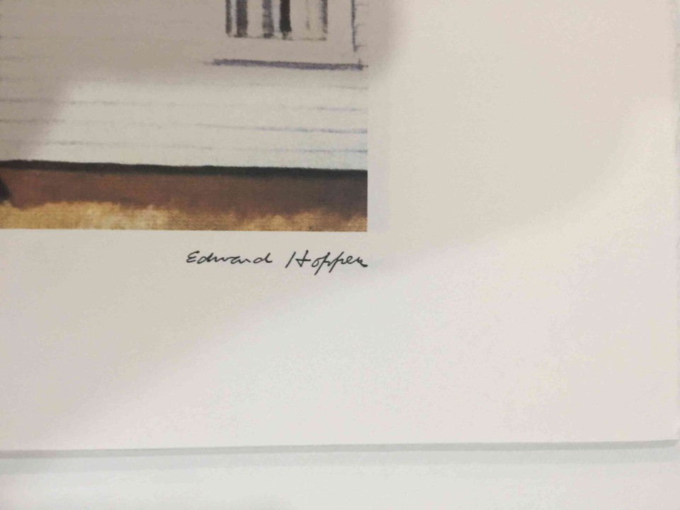 Edward Hopper Lithography off set cm 57x38 signature on certified plate ...