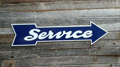 Garage Service Sign - Old Fashioned Arrow - Aluminum - New Retro Style ...
