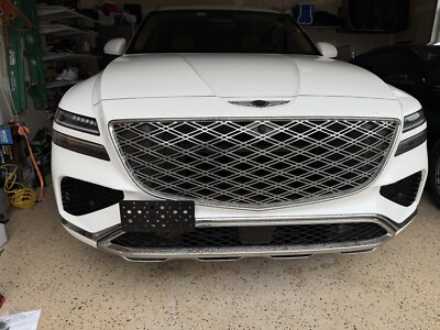 Front Bumper Tow Hook License Plate Mount Bracket For Genesis GV80 2021 ...