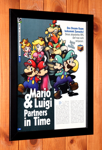 Mario & Luigi Partners in Time NDS Wii U Rare Promo mini Poster / Ad ...