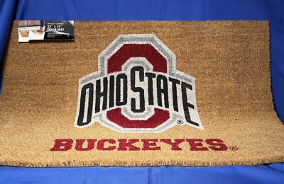 Ohio State Buckeyes Logo 25'' x 35'' Coir Outside Door Mat (Beige) | eBay
