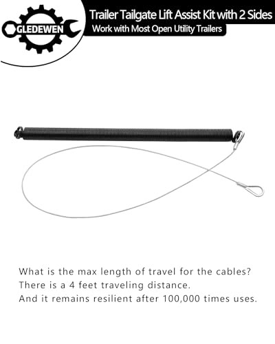 Trailer Gate Lift Assist (Upgrade), 2-Sided Trailer Tailgate Lift ...