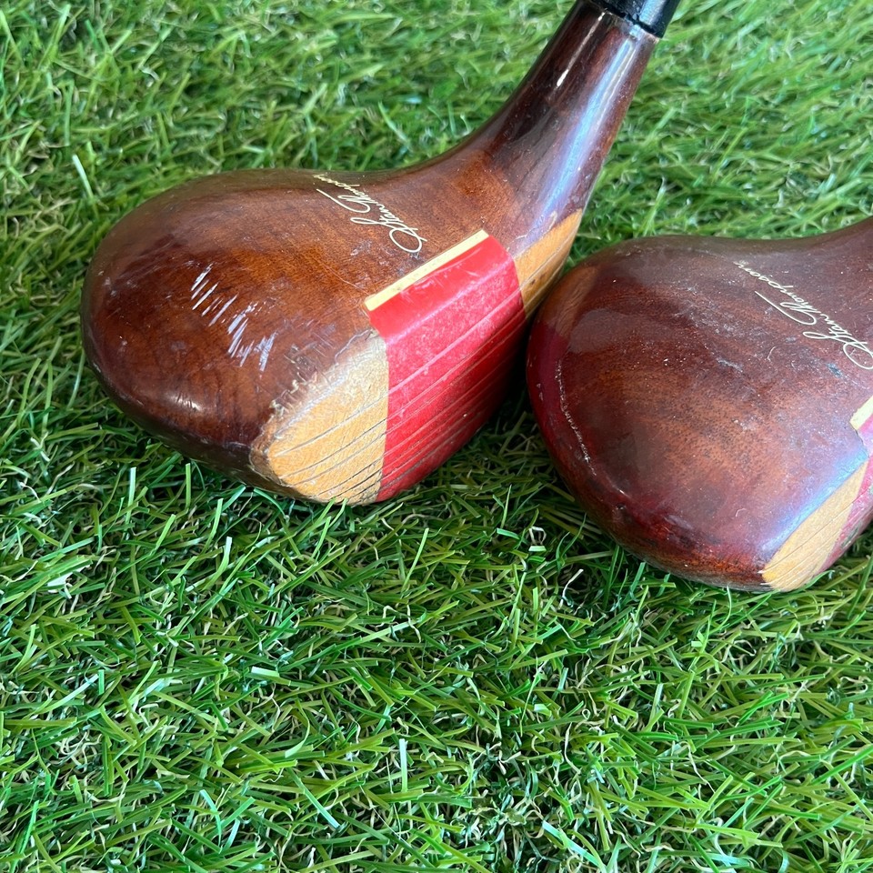 Stan Thompson Persimmon Wood Golf Club Set 1/2/3/4 woods Right Vintage ...