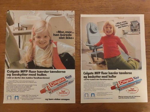 COLGATE Toothpaste Danish Magazine Ads Clippings from 1970s VERY RARE ...