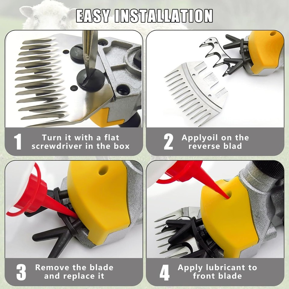 1000W Sheep Shears Electric Farm Livestock Haircut with 2 Blades ...