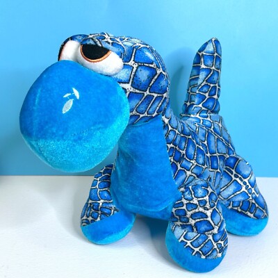 BJ Toy Co Beautiful Blue Dinosaur Dino 13" SOFT Plush Stuffed Animal ...