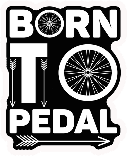 2 x Born To Pedal - Novelty Truck Car Bumper Window Funny Sticker ...