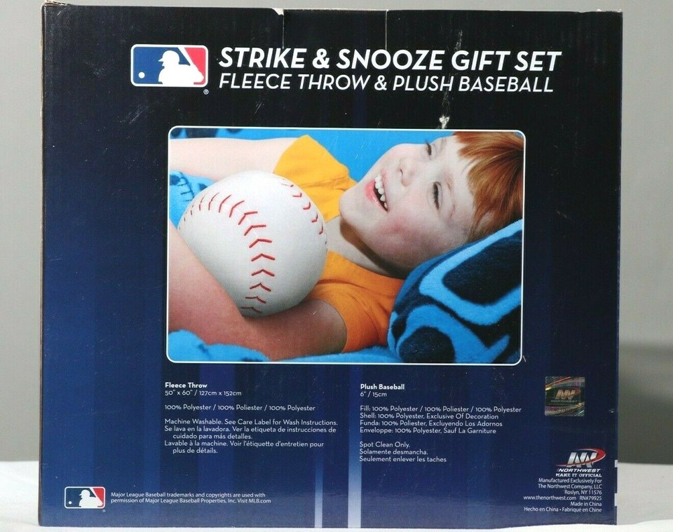 MLB Boston Red Sox Fleece Throw and Plush Baseball Gift Set New in Box ...