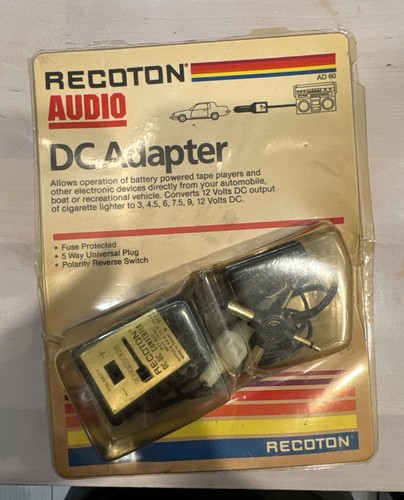 Recoton Universal AC DC Adapter Power Charger Adaptor Model AD62 Deluxe ...