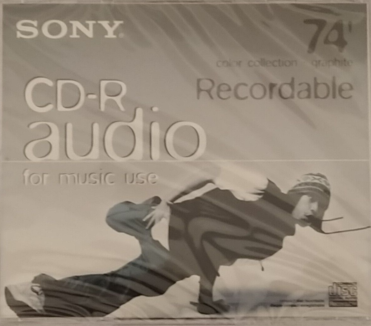 Sony CD-R74 Audio - CRM74CRB - Graphite - Music CDR Blank Recordable ...
