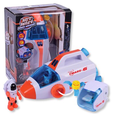 Astro Venture Space Shuttle Toy Mars Mission Spaceship with Lights and ...