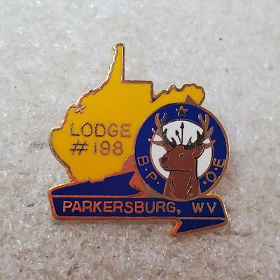 BPOE #198 Parkersburg WV Elks Lodge Logo Hat Pin West Virginia State ...