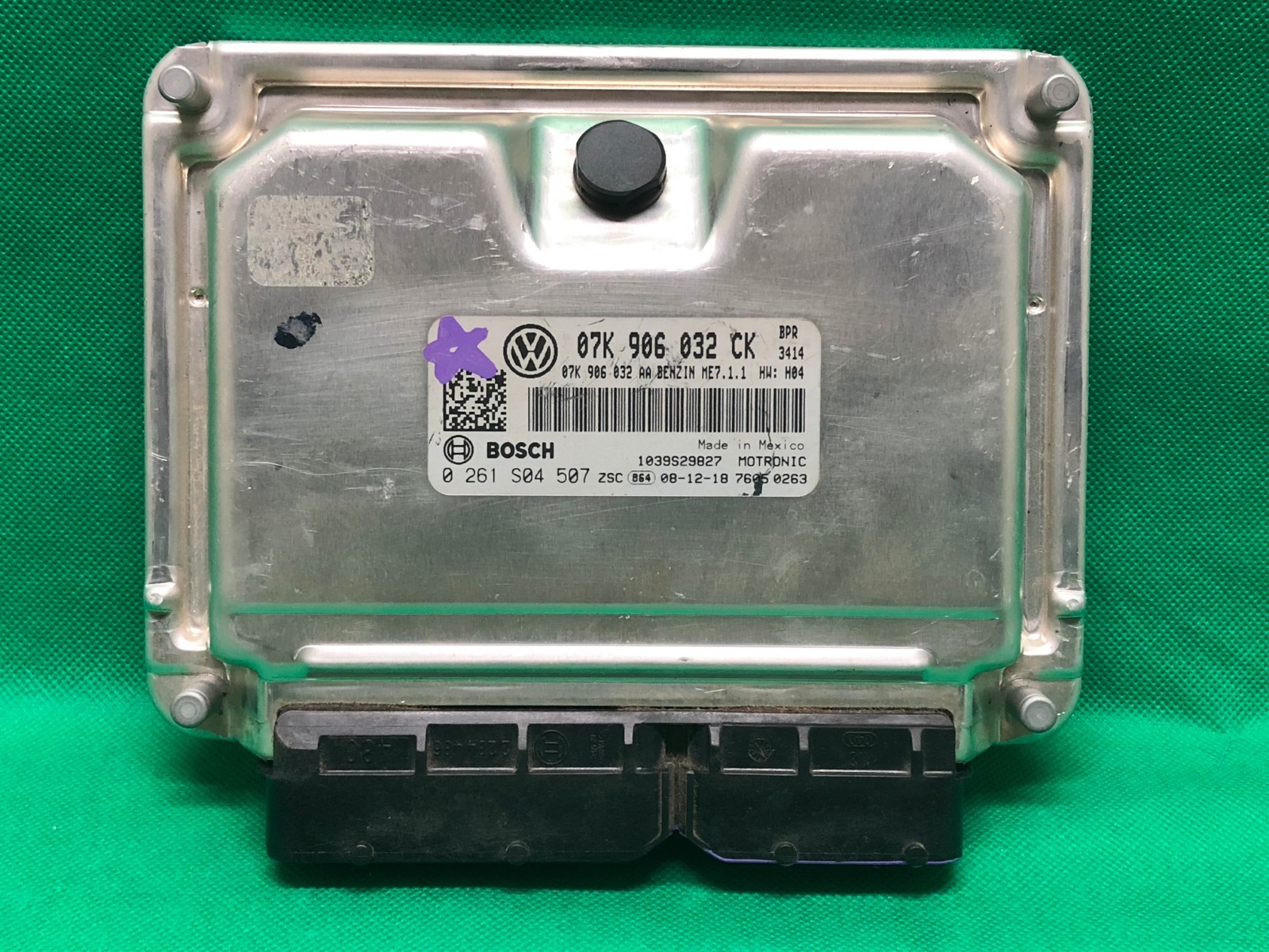 PLUG & PLAY 09 VW NEW BEETLE ECM ECU CONTROL MODULE PCM 2.5 ATX 07K 906 ...