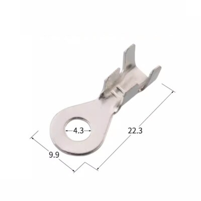 100pcs 4.5 Circular terminal block Cold pressed wiring terminal 3AWG ...