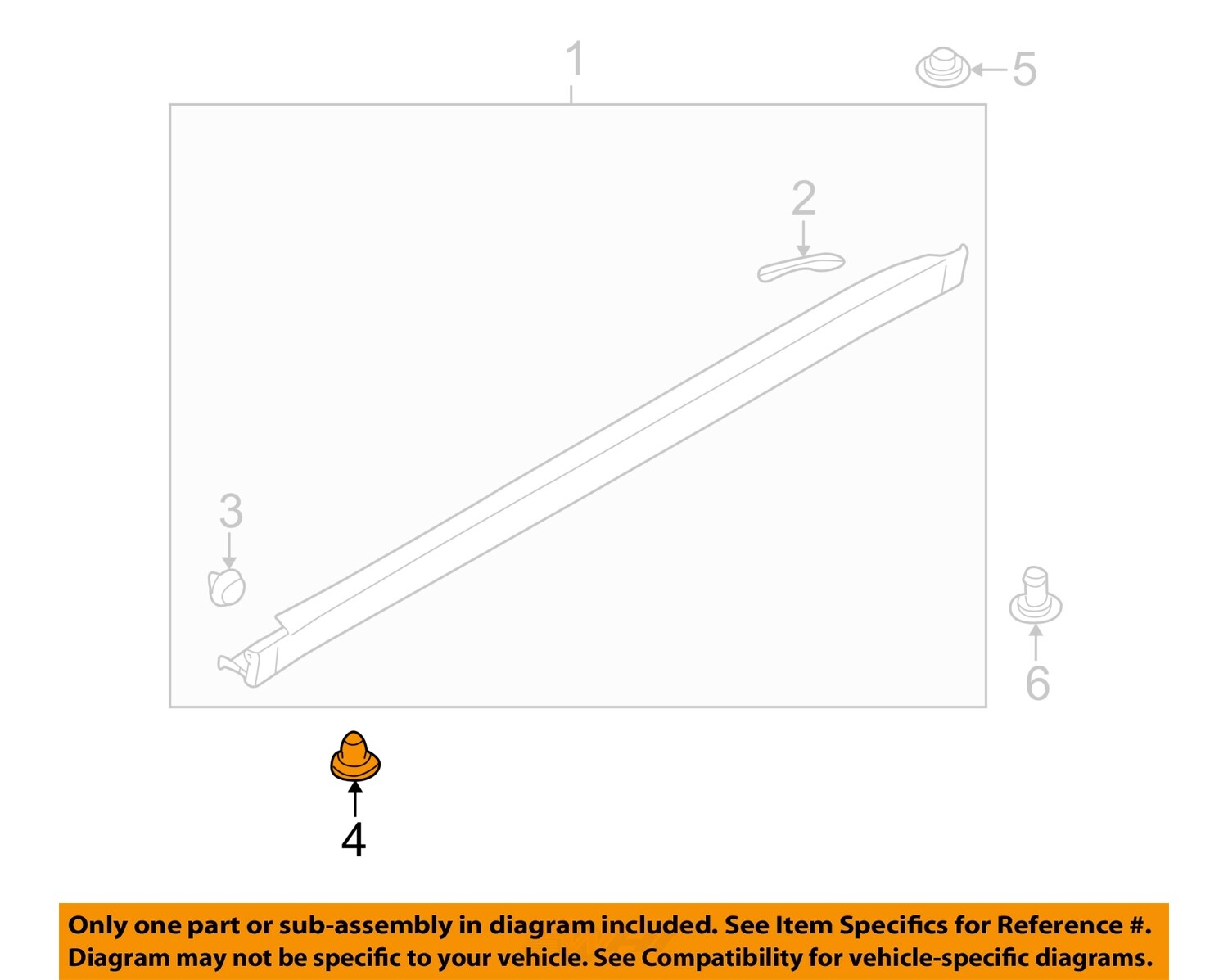 Subaru 909140055 Genuine OEM Factory Original Rocker Molding Clip for ...