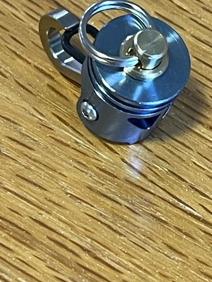 EDC Titanium Ti Carabiner Keychain Key Ring, Frankenrobo Piston Skull ...