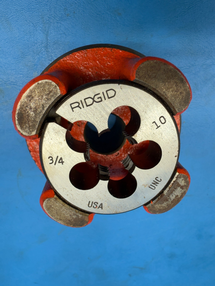 Ridgid 00-RB 3/4" 10 UNC Ratchet Bolt Manual Handheld Threader Die Head ...