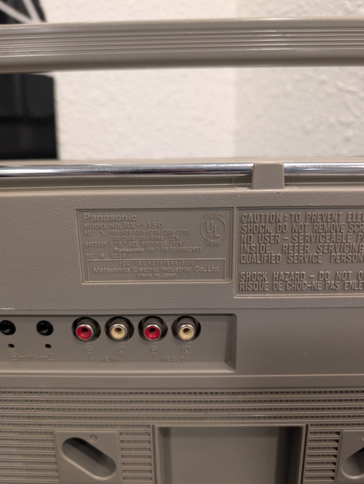 Working! Panasonic RX-5150 AMBIENCE AM/FM Cassette Radio Vintage ...