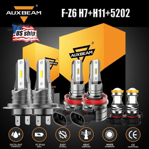 For GMC Acadia 2007 2008 2009-2012 6X AUXBEAM LED Headlight Fog Light ...