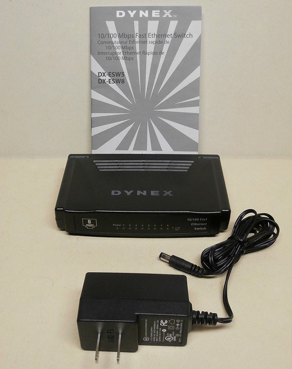 Dynex DX-ESW8 Fast Ethernet (Network Cable) switch 8 Ports with user ...