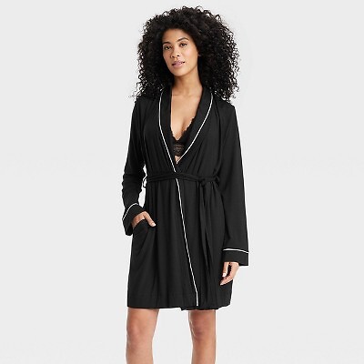 Women's Beautifully Soft Robe - Stars Above Black M/L | eBay