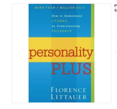 PERSONALITY PLUS by Florence Littauer a paperback book FREE USA ...