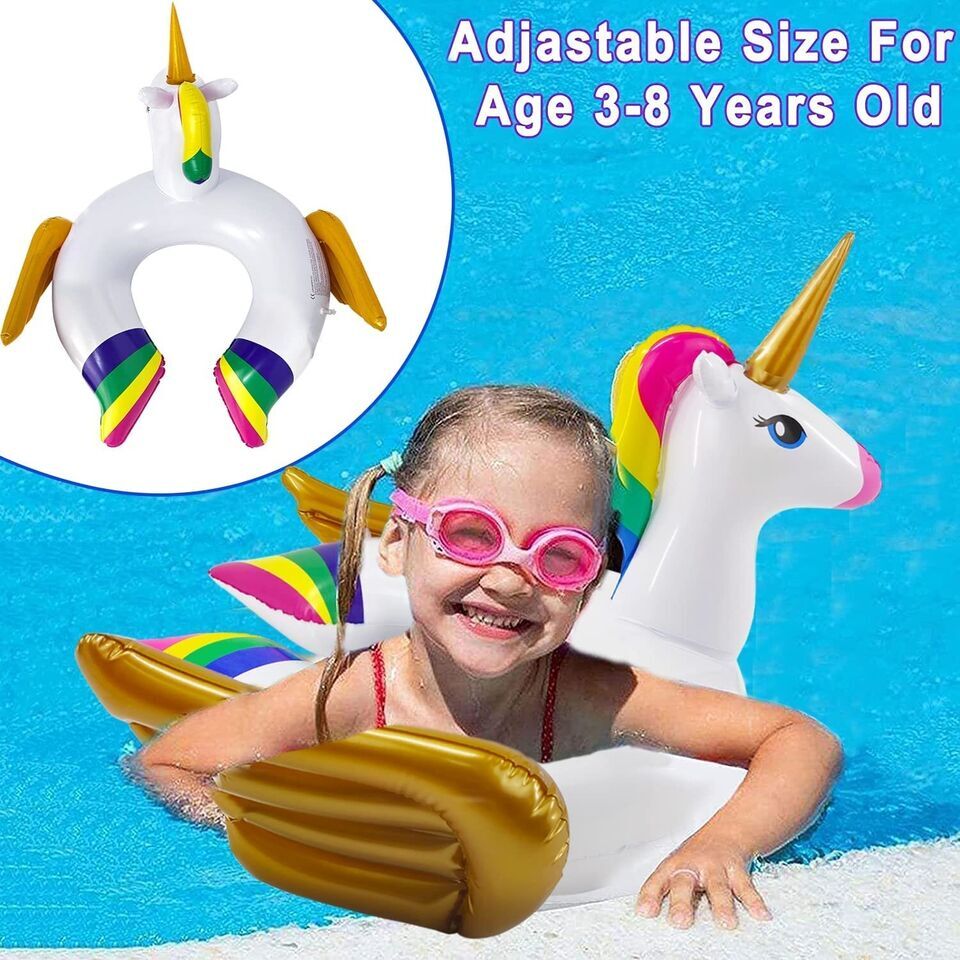 Unicorn Swimming Floats Inflatable Pool Raft Float Swim Rings For Kids ...
