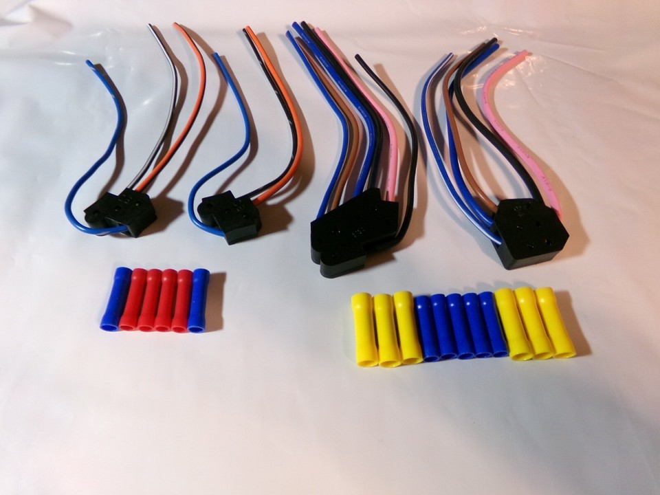 80s GM Power Window Door Lock Switch Plug Connectors Pigtails Set C10 ...