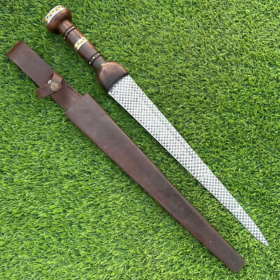 Handmade J2 Steel Short Sword – Medieval-Style Blade with Leather ...