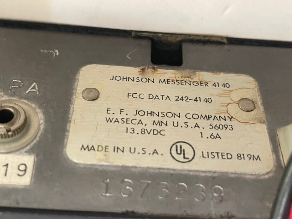 CB radio Johnson Viking 4140 messenger good shape black Powers On | eBay